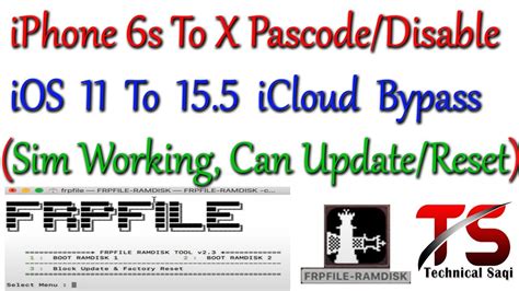 IOS X FRPFILE RAMDISK Bypass Passcode Disable S To X YouTube