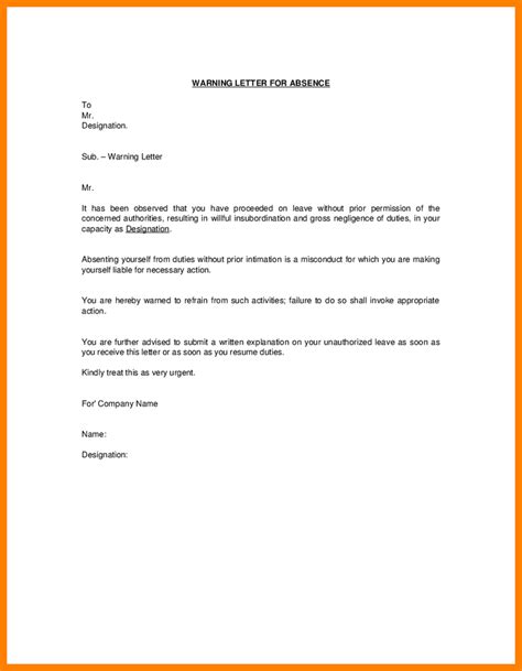 Warning Letter To Employee