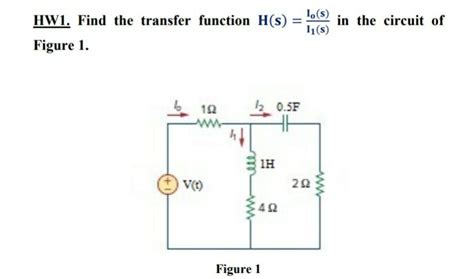 Solved 1s 11s Hw1 Find The Transfer Function Hs