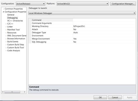 Visual Studio 2010 Vs2010 Start Action For Debugging Stack Overflow