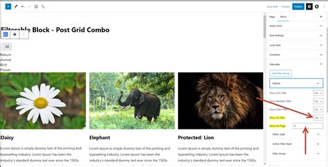 How To Create Filterable Post Grid Block Version