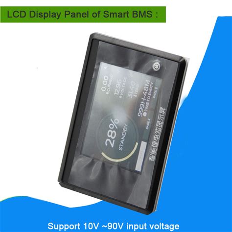 Lcd Touch Screen Panel Of Smart Bms With Uart And Rs485 Support 10v To 90v Input Voltage Llt
