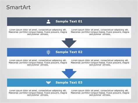 Smartart Cycle Segmented Cycle 3 Steps