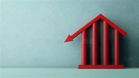 Dynamic Red Arrow Illustrating Growth Against A Soft Green Background