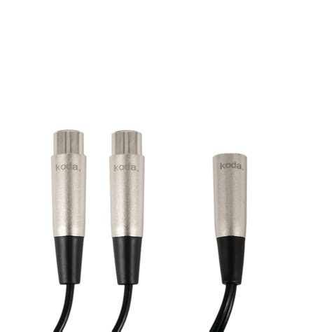 Koda Essential Y Cable Xlr Female To Dual Male Xlr Mahogany Music