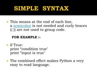 Python Programming Lanuguage PPT