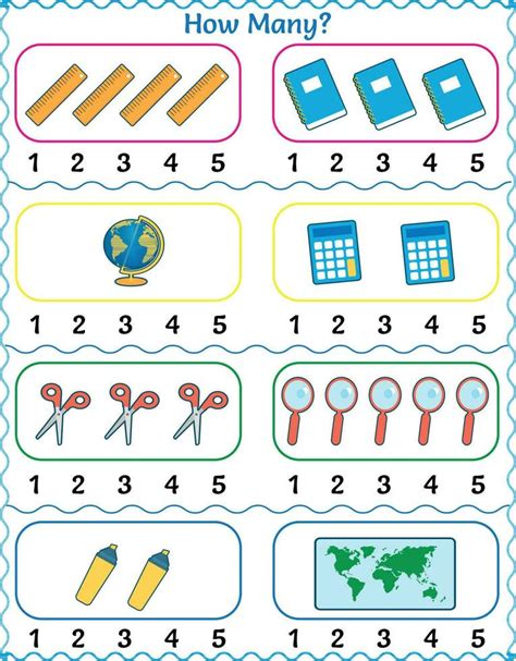 Counting Objects Worksheets 1 5