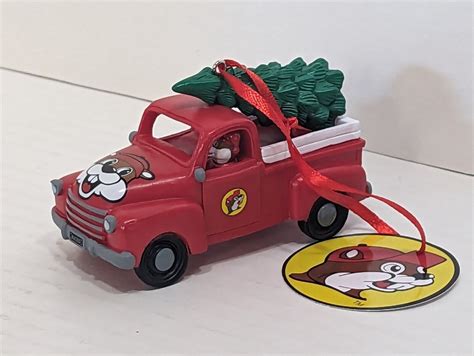 Buc Ees Buc Ee Beaver In Truck Ornament Christmas Holiday 2023 Bucees