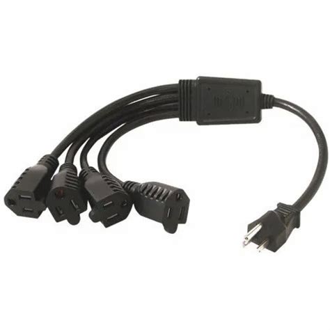 Black Power Cord Splitter Cables Packaging Type Packet At Best Price In Vikasnagar