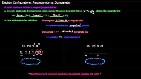 Electron Configurations Part 12 Of 12 Paramagnetic Vs Diamagnetic