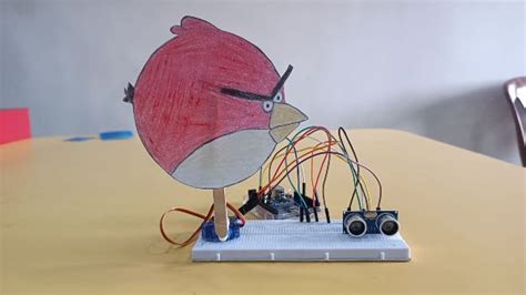 angry bird using ultrasonic sensor codeavour 2022