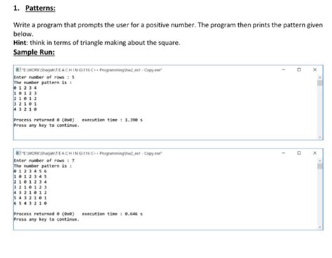 Solved Write A Program That Prompts The User For A Positive