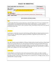 Day OE Brief Docx DAILY OE BRIEFING Class Leader Rank Last First SGT Class Room BLC