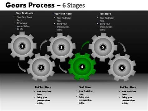 PowerPoint Template Diagram Gears Process Ppt Design
