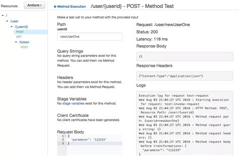 Amazon Web Services AWS API Gateway How To Create A Post Method And Test It Stack Overflow