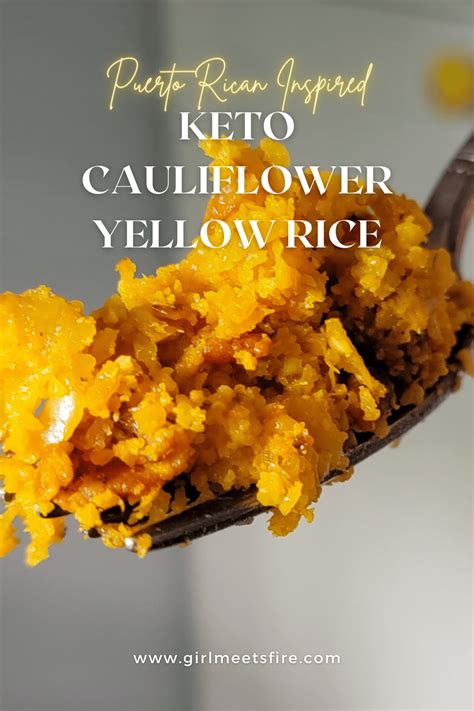 Puerto Rican Inspired Keto Cauliflower Yellow Rice With Oven Roasted