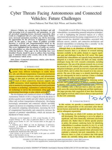 Cyber Threats Facing Autonomous And Connected Vehicles Future Challenges Pdf Lidar