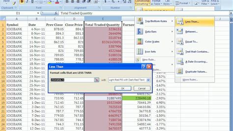 Ms Excel Conditional Formating Youtube