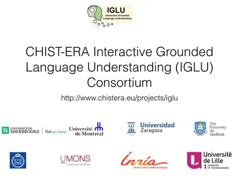 CHIST ERA Project Interactive Grounded Language Understanding Project IGLU CHISTERA Public