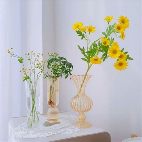 인테리어 유리 꽃병 잘록스트라이프타입투명 홈플러스 택배배송