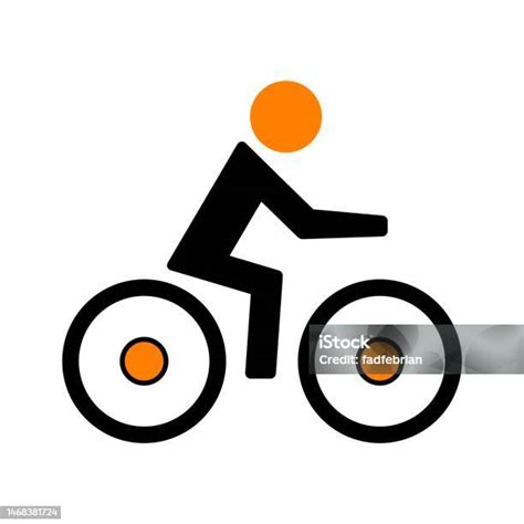 사이클리스트 아이콘 벡터 평면 벡터 그림입니다 스포츠 활동 자전거 경주 픽토그램 스틱피겨에 대한 스톡 벡터 아트 및 기타 이미지