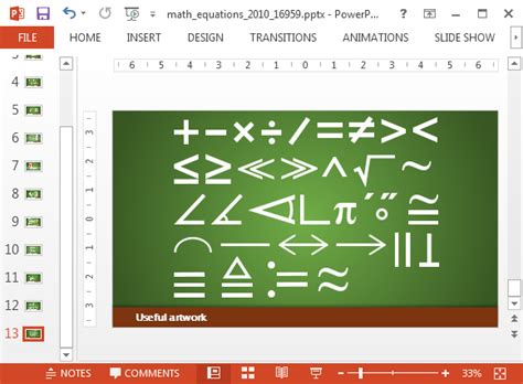 Mathematical Symbols For PowerPoint Png FPPT