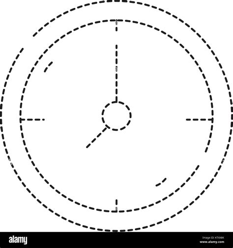 Dotted Shape Wall Circle Clock Object Design Stock Vector Image Art Alamy