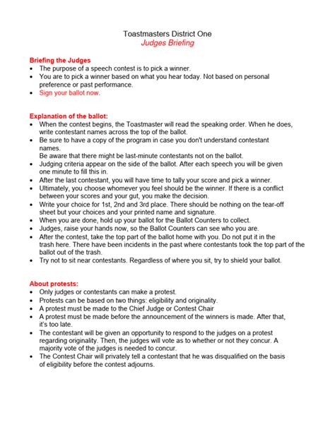 Chief Judge Briefing Script Pdf