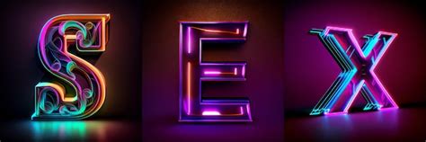 Premium Photo Sex Text Neon Sign Wall Background Bright Light Pink