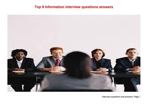 Top 9 Information Interview Questions Answers Ppt