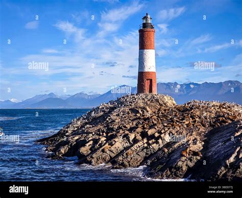 Faro Les Eclaireurs Lighthouse Is Located In Tierra Del Fuego