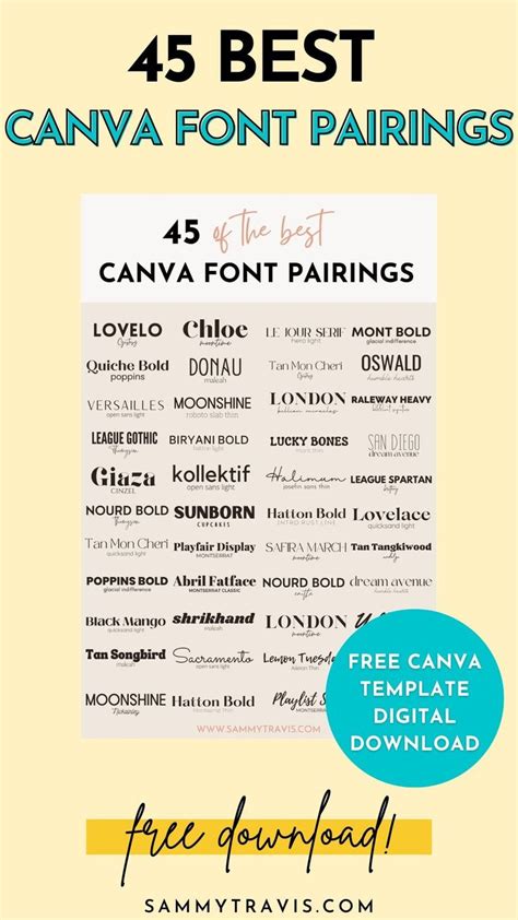 45 Best Canva Font Pairings And Canva Font Combinations [in 2024