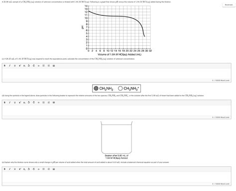 Solved Methylamine Is A Weak Base With The Formula Ch3nh2