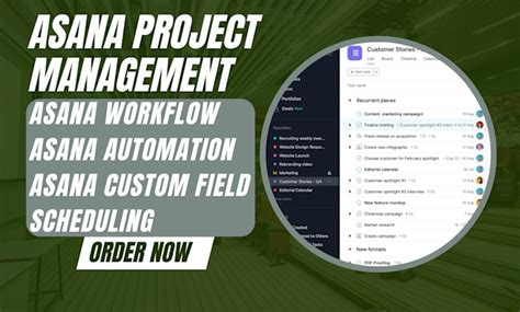 setup project management task on asana work flow scheduling asana