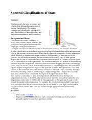 Understanding Spectral Classifications Of Stars A Comprehensive Course Hero