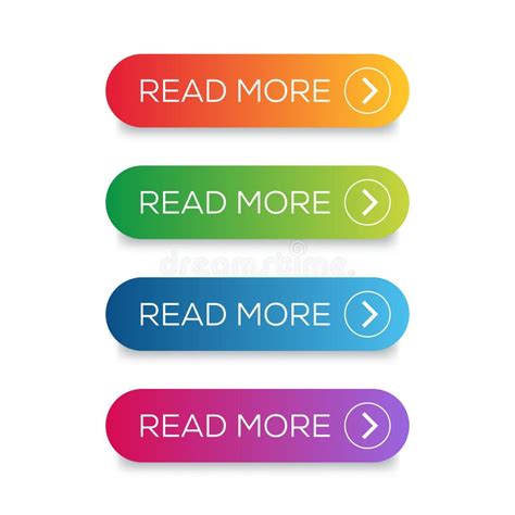 Read More Button Set Read More Button Vector Isolated On White