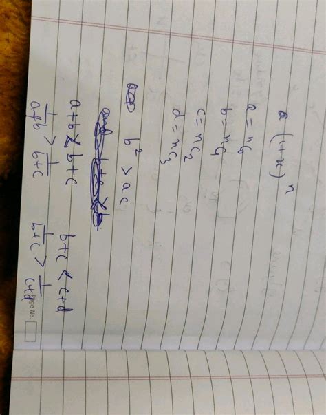 Notes On Binomial Theorem And Its Applications Secutive Coefficients In The Expansion Of