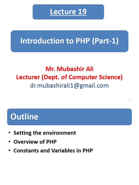 Lect 19 Introduction To Php 1 Pdf Data Type Php