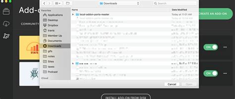 can not install add on from disk local add ons local community