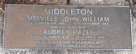 Audrey Hazel Kitto Middleton 1910 1989 Find A Grave Memorial