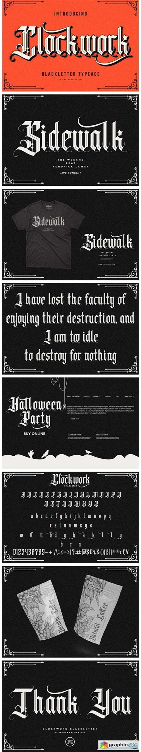 Clockwork Font Free Download Vector Stock Image Photoshop Icon