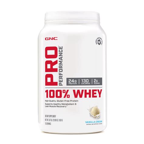 GNC Pro Performance 100 Whey Protein Powder Vanilla Cream