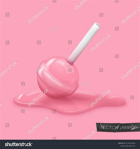 Realistic Pink Glossy Melted Candy On Stock Vector Royalty Free