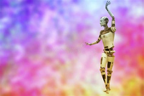 Robot Ballet Dancer 3d Illustration Stock Illustration Illustration Of Dance Metal 258896489