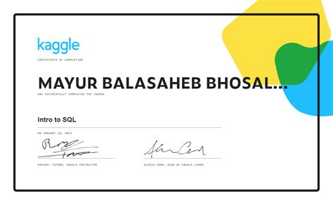 Mayur Balasaheb Bhosale 21bce10895 Completed The Intro To Sql Course On
