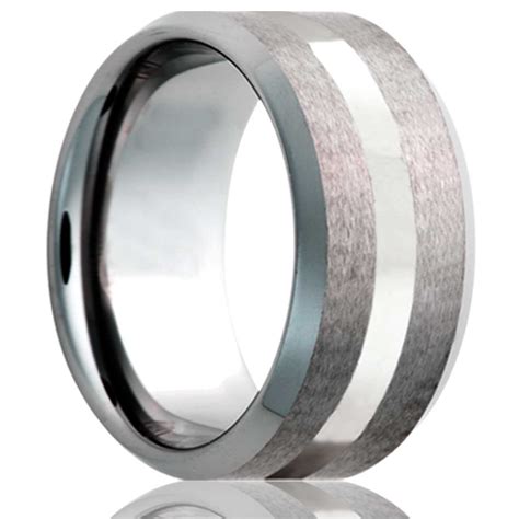 Argentium Silver Inlay Satin Cobalt Ring