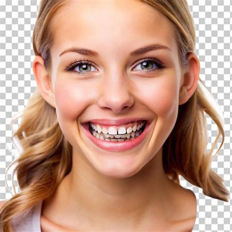 Smiling Young Woman With Braces On Teeth Premium Ai Generated Psd