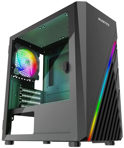 Buy Musetex Matx Micro Atx Pc Case For Micro Atx Mini Itx Black Dt N Mid Tower With Led