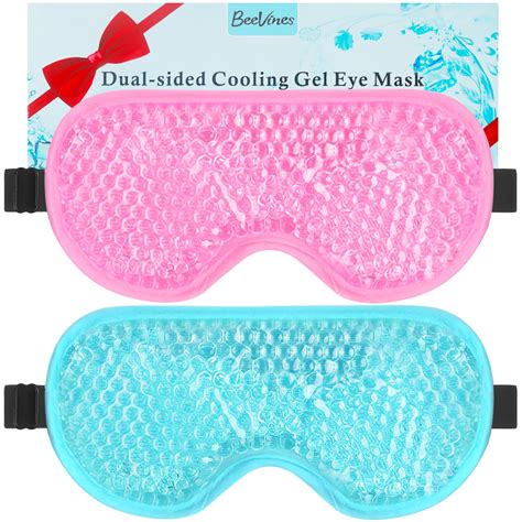 Beevines Cooling Eye Mask 2 Pack Gel Cold Eye Mask For Puffy Eyes Eye