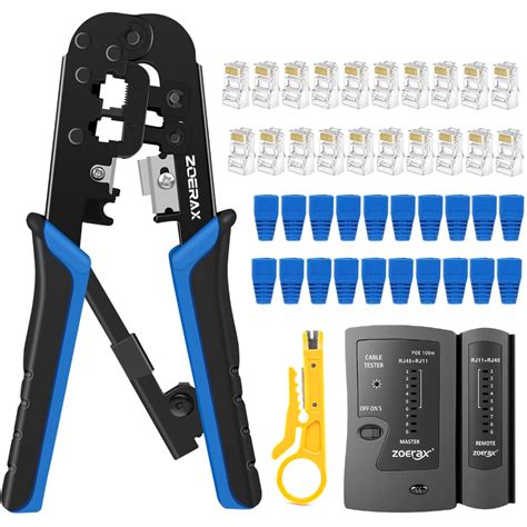 Zoerax Rj45 Ethernet Crimping Tool Kit With Cable Tester 1pcs Wire